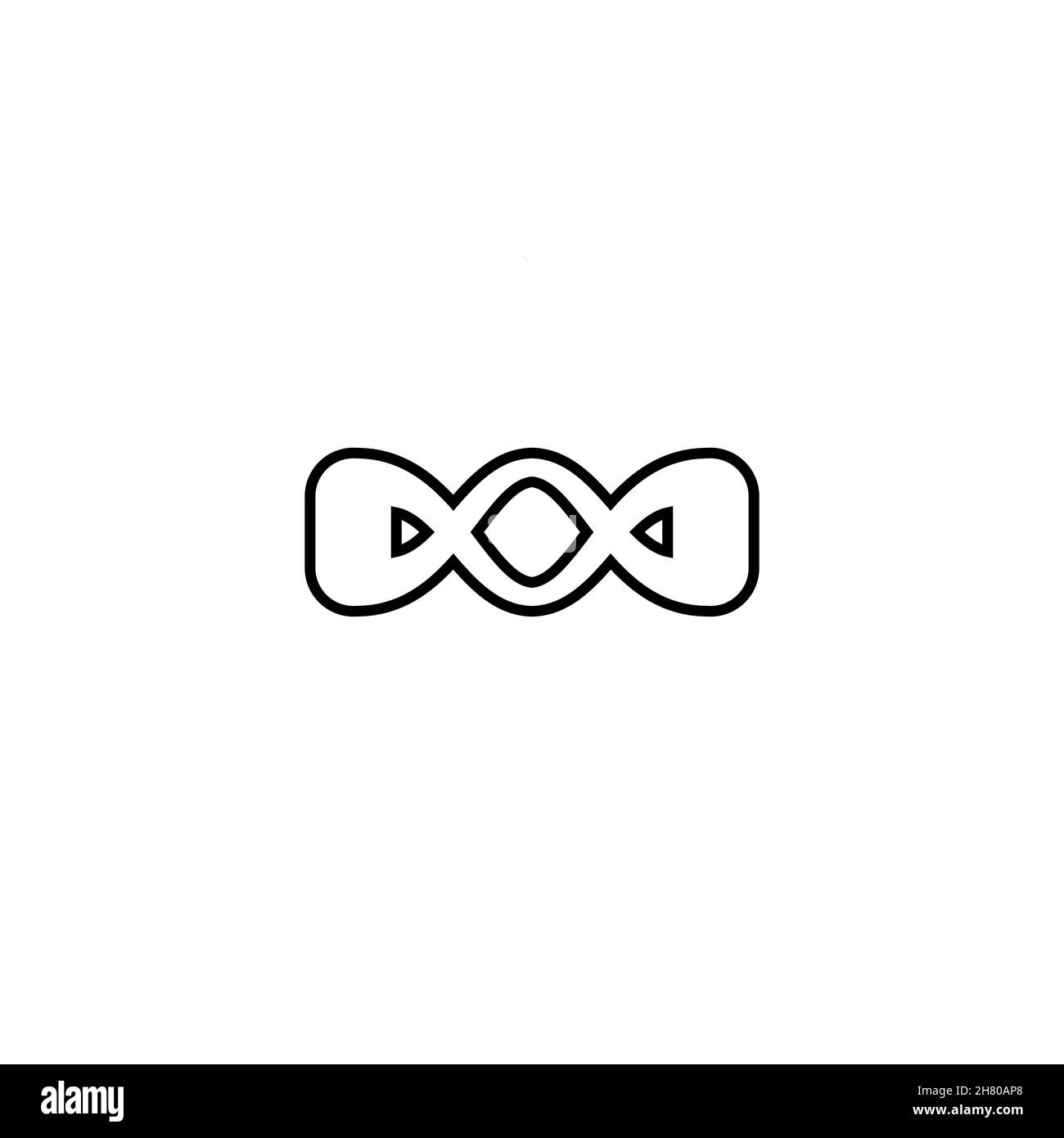 Bow tie line icon. Simple style man fashion poster background symbol ...