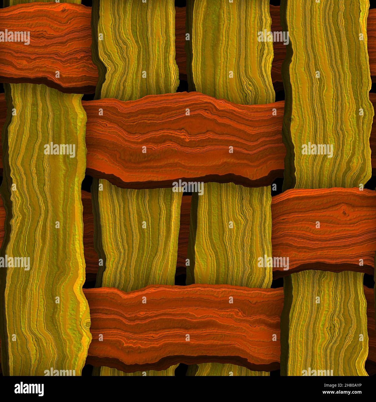 3D Render of combined wood background tile with unique color, material ...