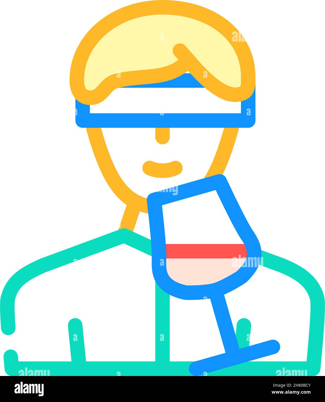 blind tasting wine color icon vector illustration Stock Vector Image ...