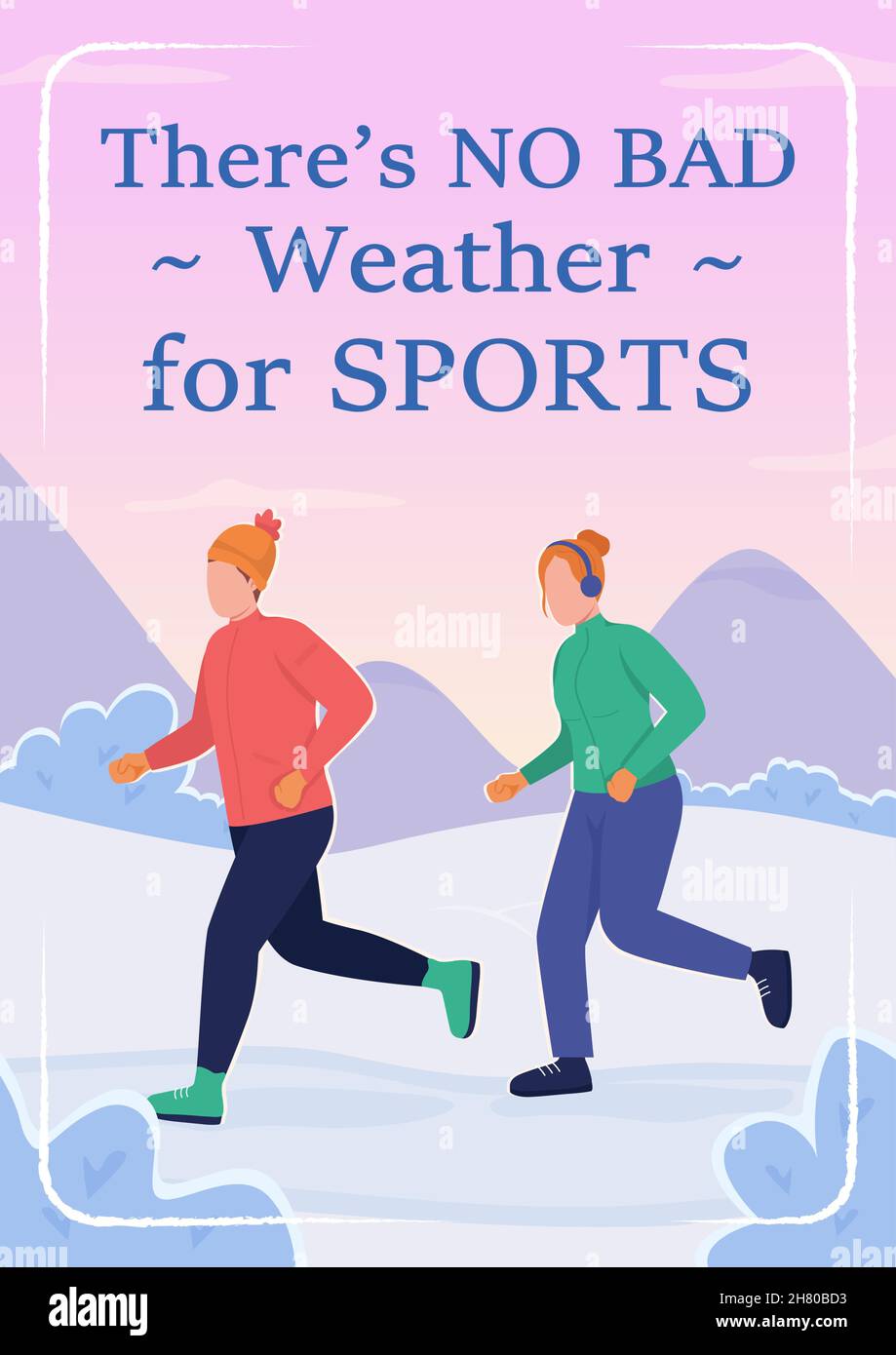 Winter activity poster flat vector template Stock Vector Image & Art ...