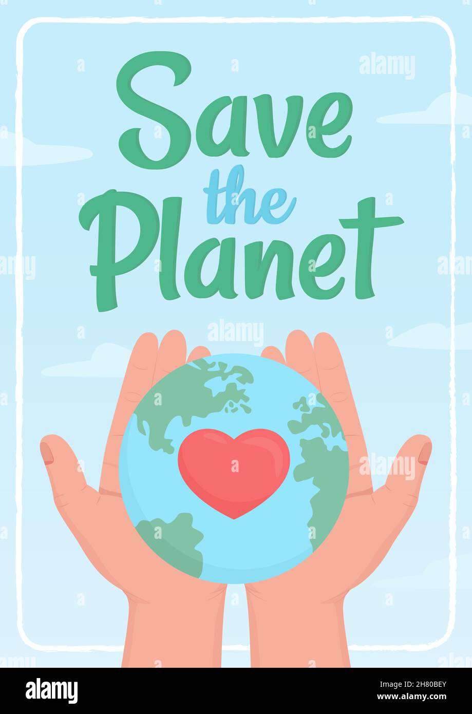 Save planet poster flat vector template Stock Vector Image & Art - Alamy