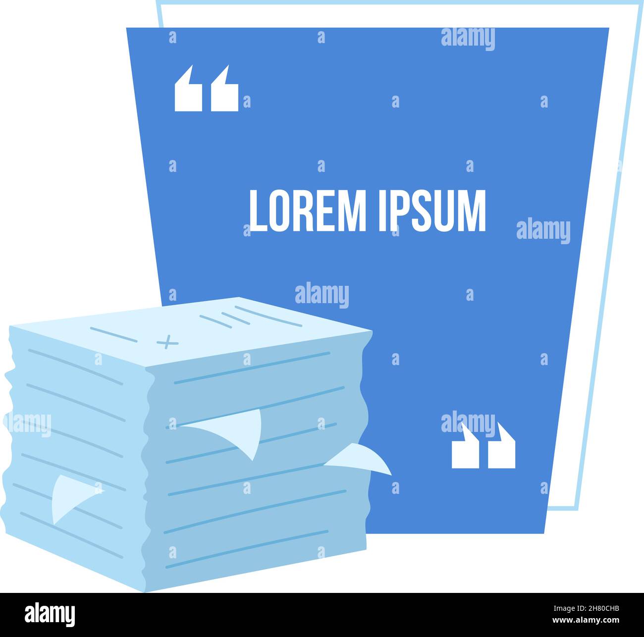 Work documents vector quote box with flat object Stock Vector Image ...