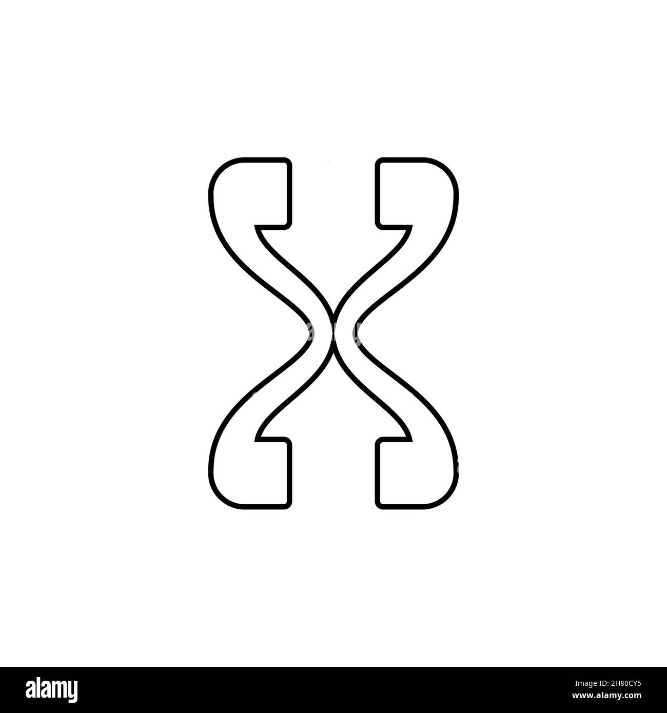 Sand watch line icon. Simple style big sale poster background symbol ...