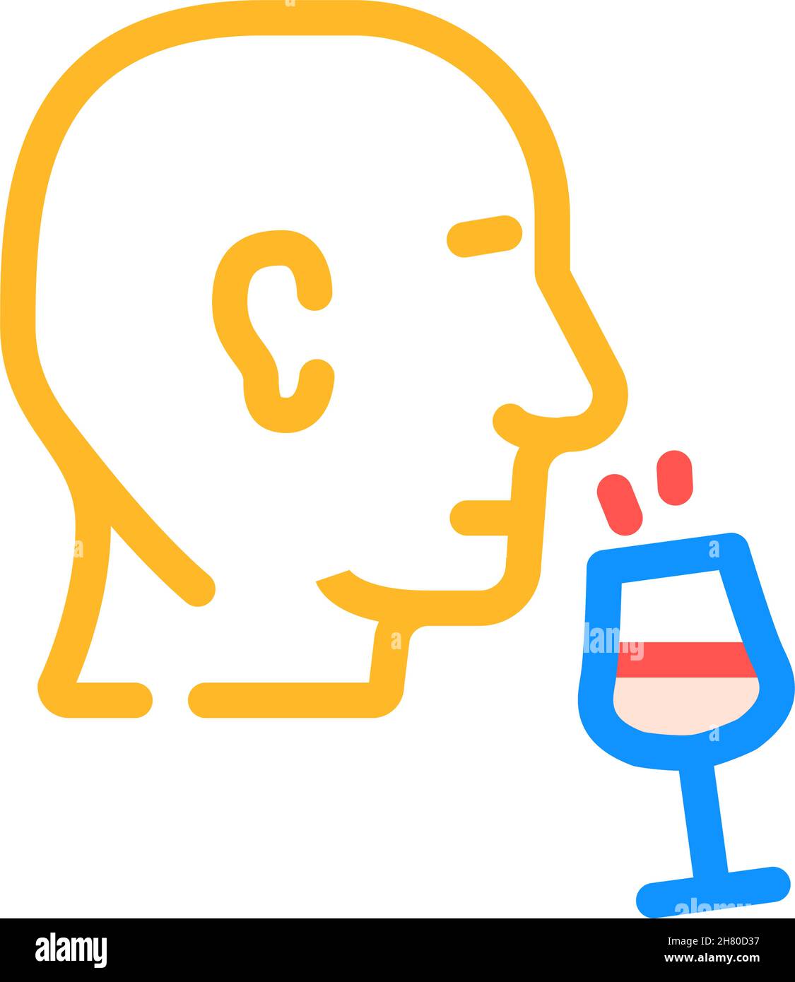 smell aromatic wine color icon vector illustration Stock Vector Image ...