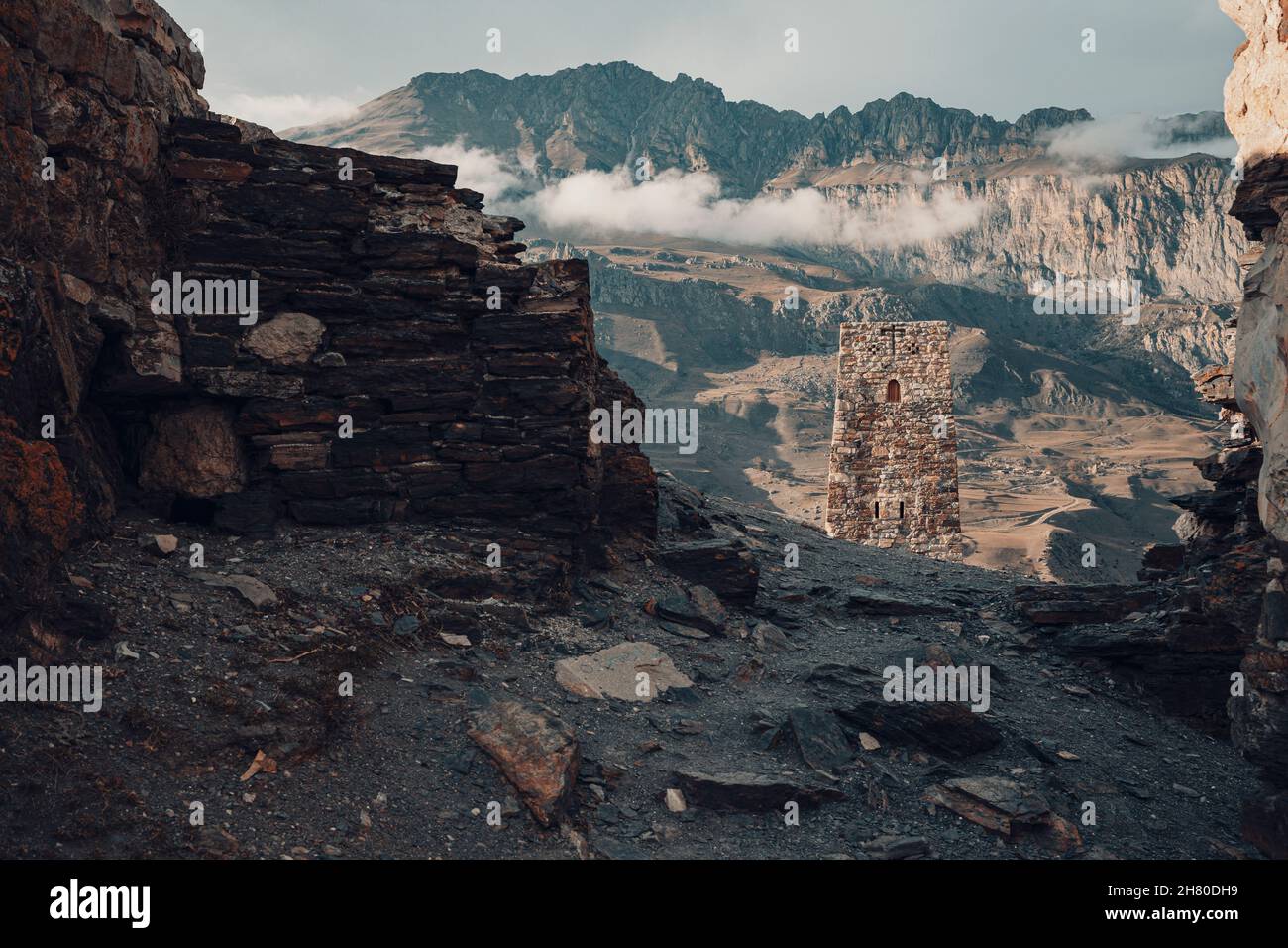 Mountain and clouds. Landscape photography. Northern Ossetia Alania ...