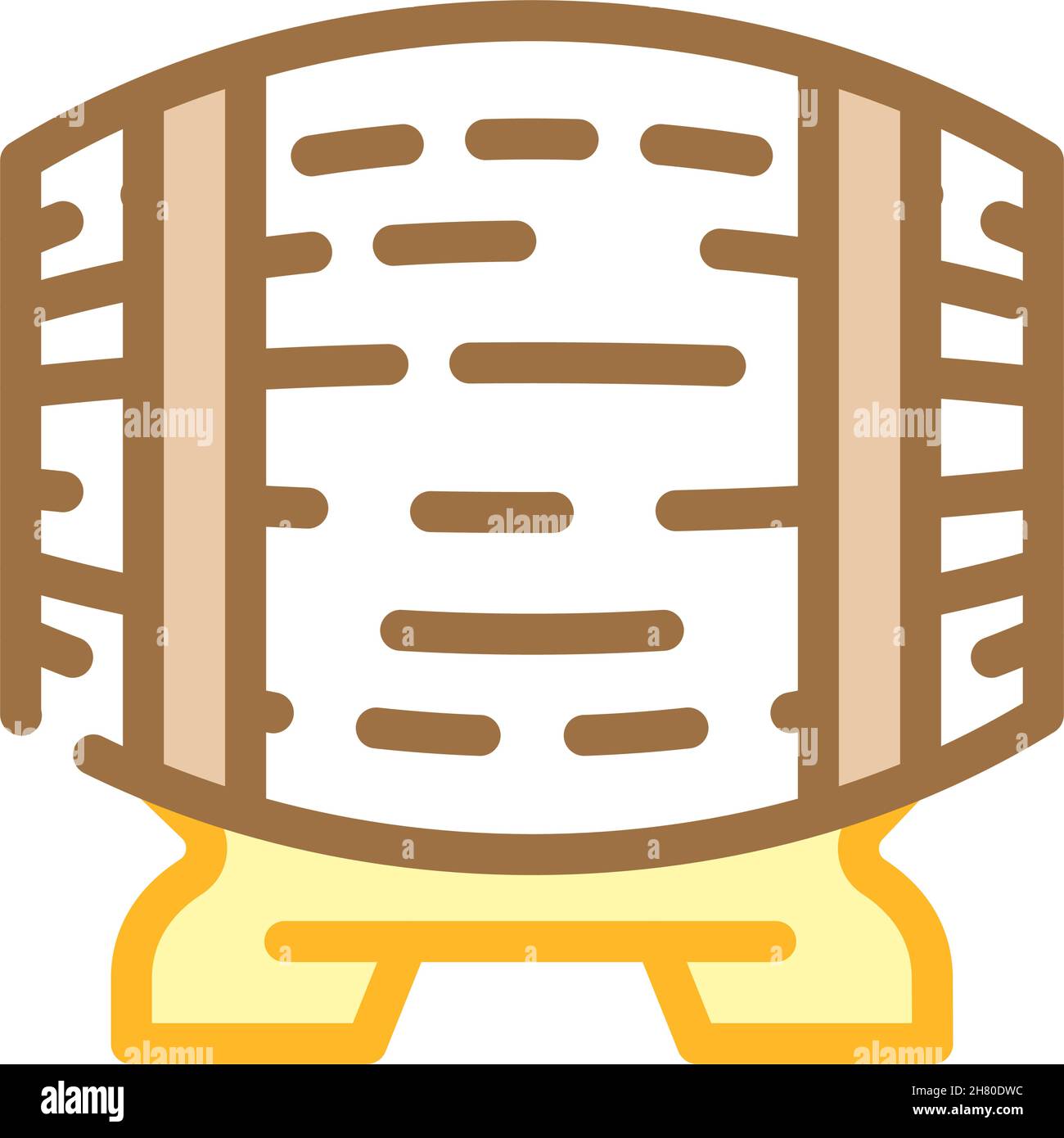 wooden barrel color icon vector illustration Stock Vector Image & Art ...