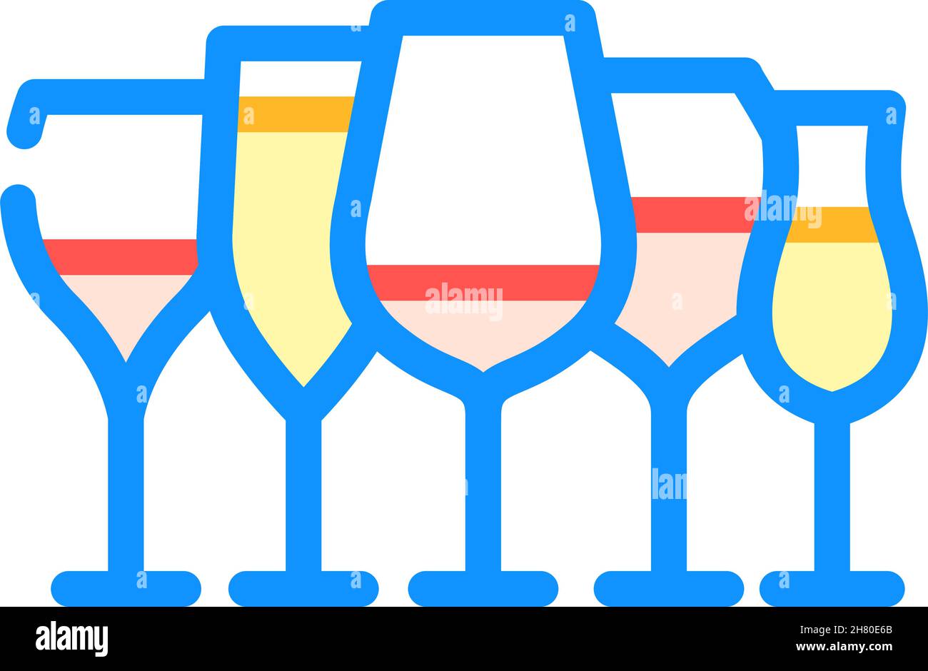wine glasses color icon vector illustration Stock Vector Image & Art ...