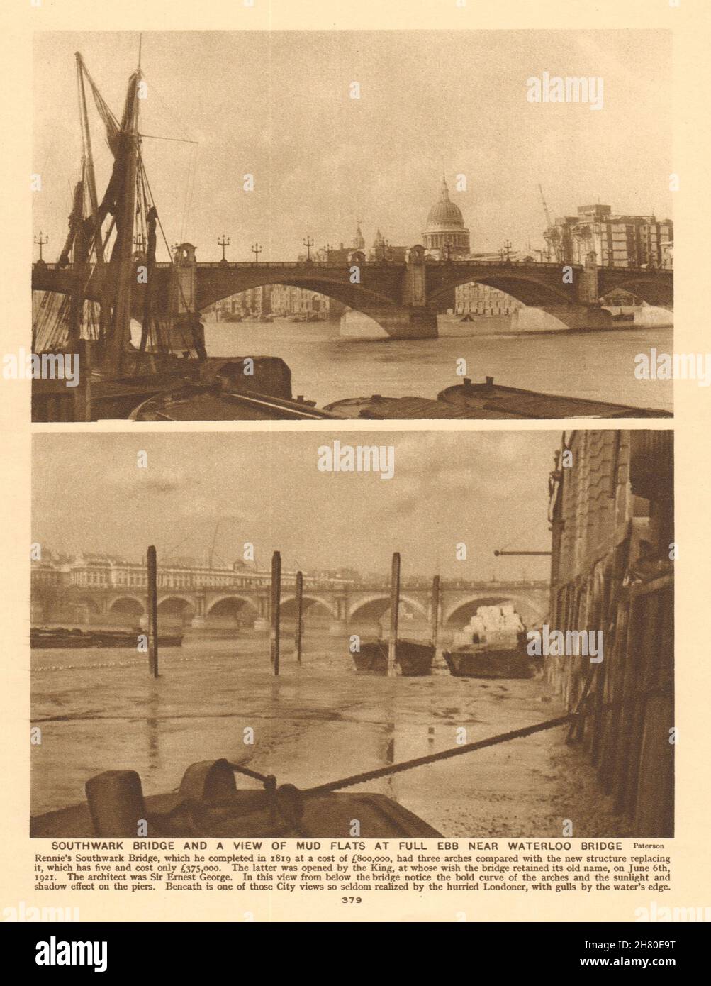 Vintage illustration of waterloo bridge hi-res stock photography and ...