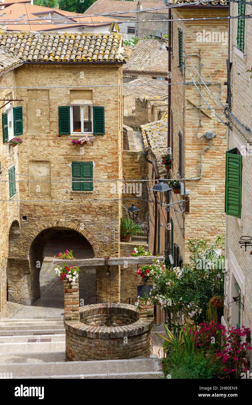 Corinaldo, Ancona province, Marche, Italy: medieval city surrounded by ...