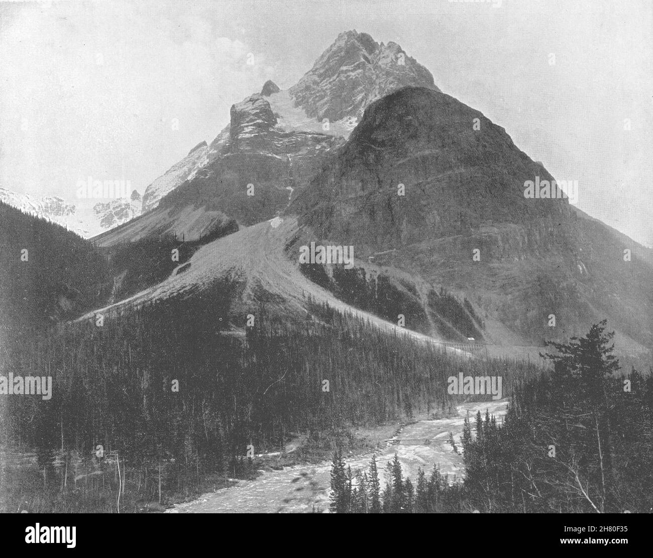BRITISH COLUMBIA. The Rockies- Mount Stephen 1895 old antique print ...