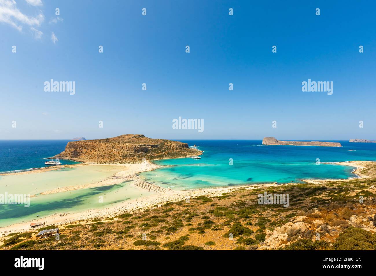 Blue lagoon in Ballos, Crete, Greece Stock Photo - Alamy