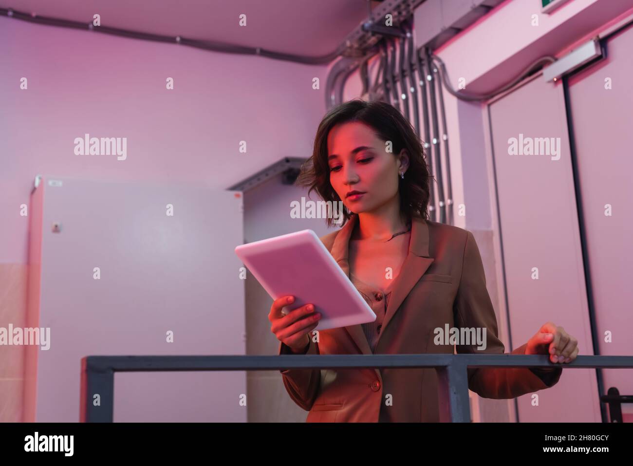 Cheerful data center programmer looking hi-res stock photography and images - Alamy