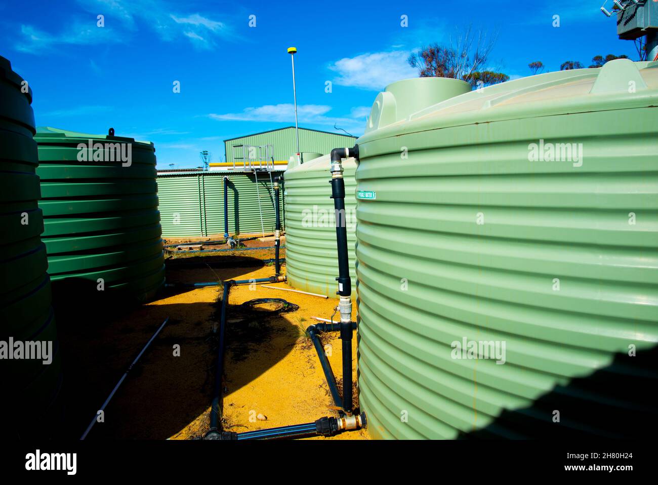 Large plastic water tanks hi-res stock photography and images - Alamy