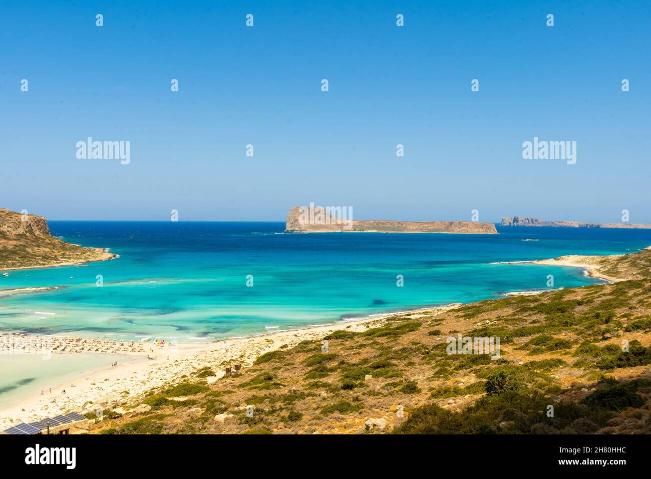 Blue lagoon in Ballos, Crete, Greece Stock Photo - Alamy