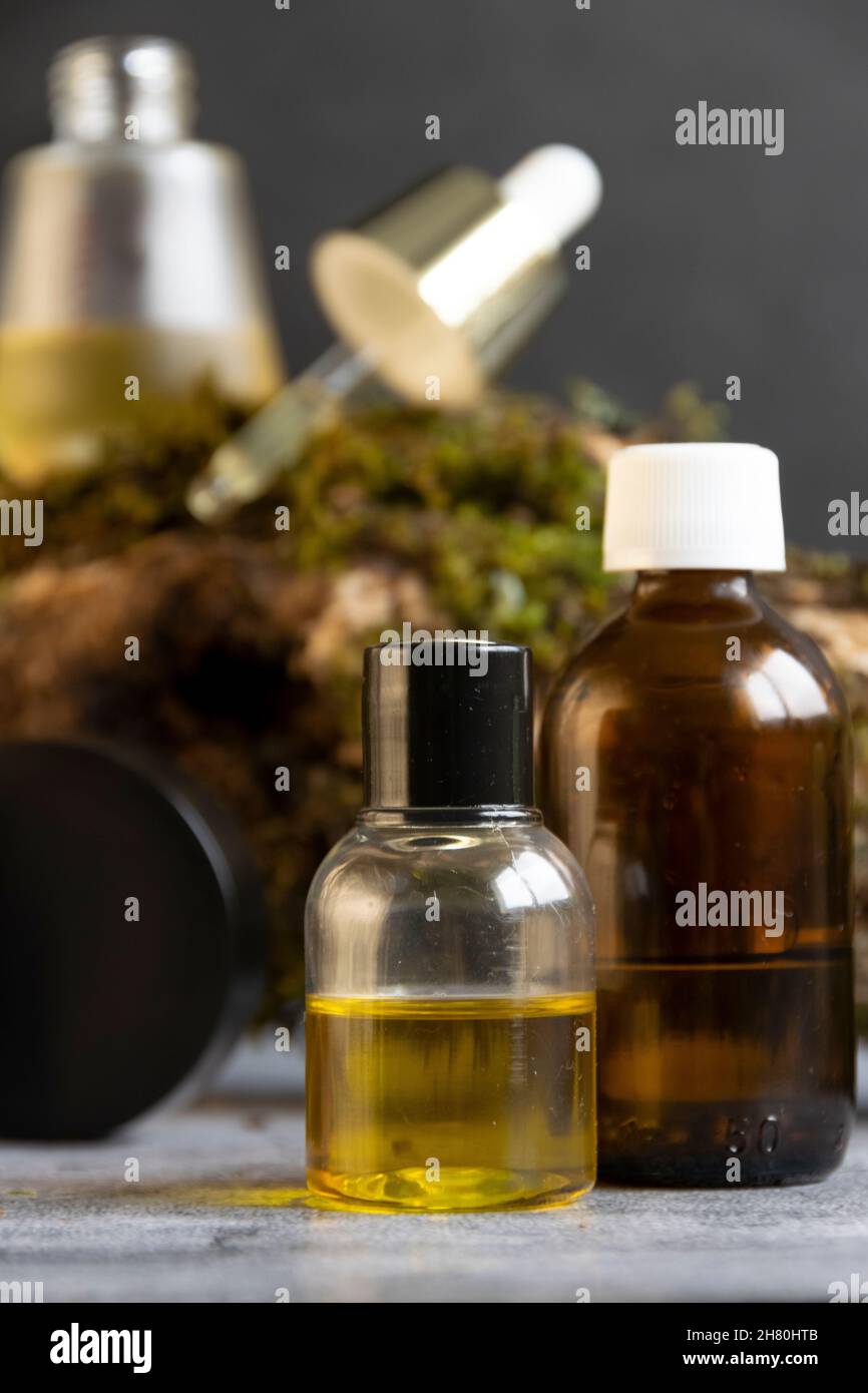 Essential oils for aromatherapy, eco natural cosmetics concept Stock ...