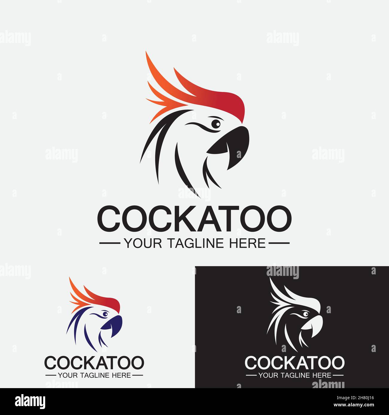 Cockatoo Parrot Bird logo design vector template Stock Vector Image ...