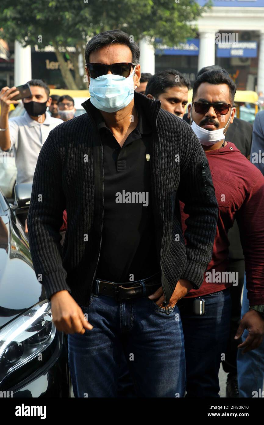 New Delhi, India. 26th Nov, 2021. Bollywood Actor Ajay Devgan during ...