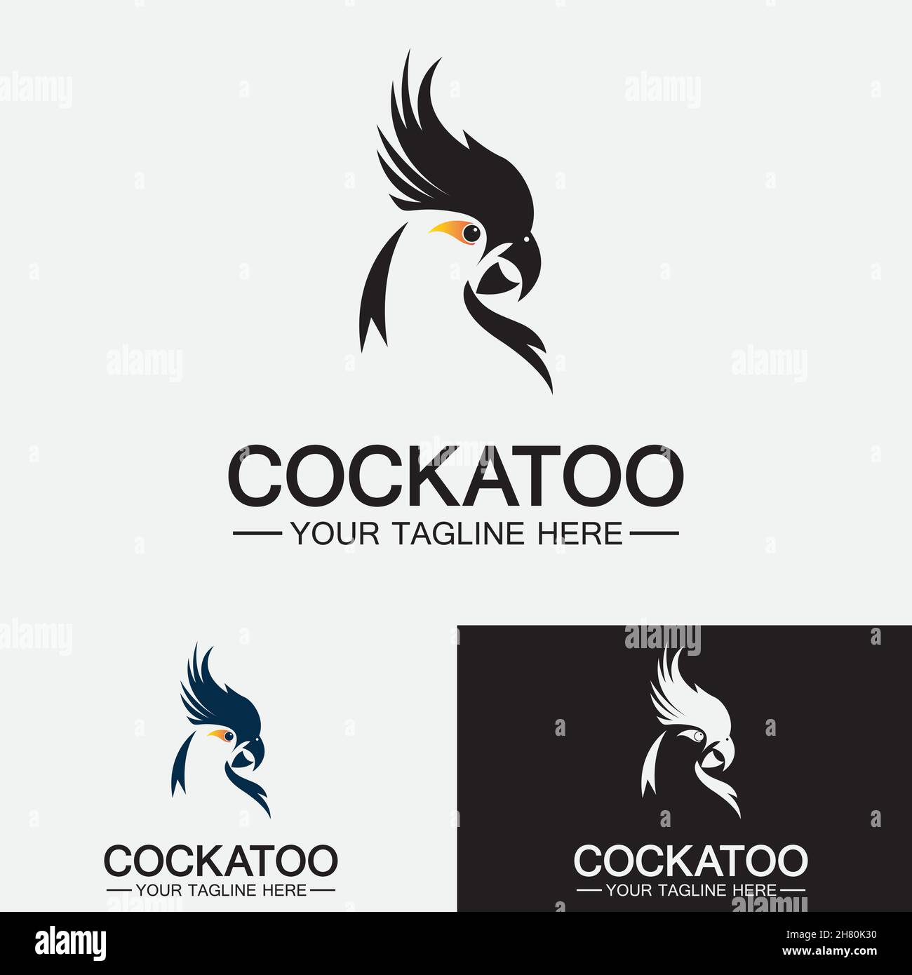 Cockatoo Parrot Bird logo design vector template Stock Vector Image ...