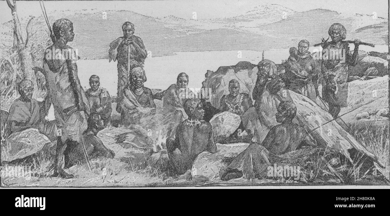 Aborigines of Tasmania. Tasmania. Australia 1890 old antique print ...