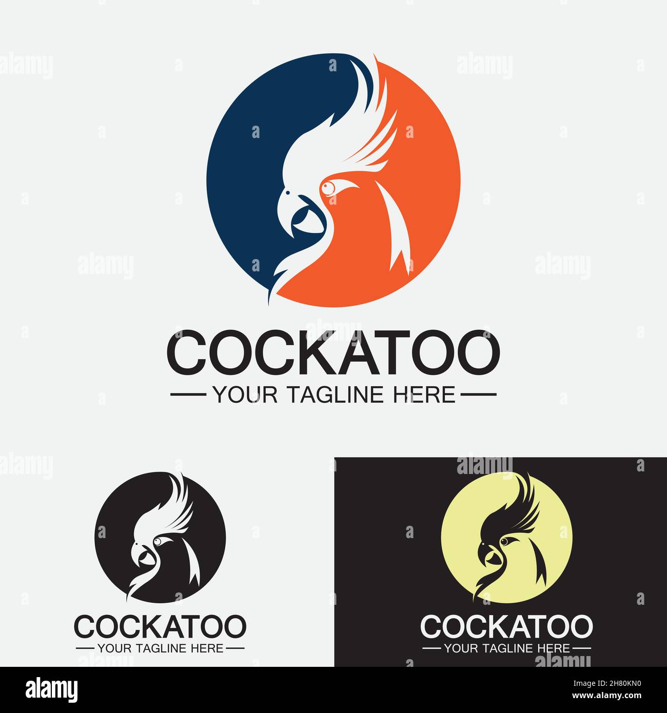 Cockatoo Parrot Bird logo design vector template Stock Vector Image ...
