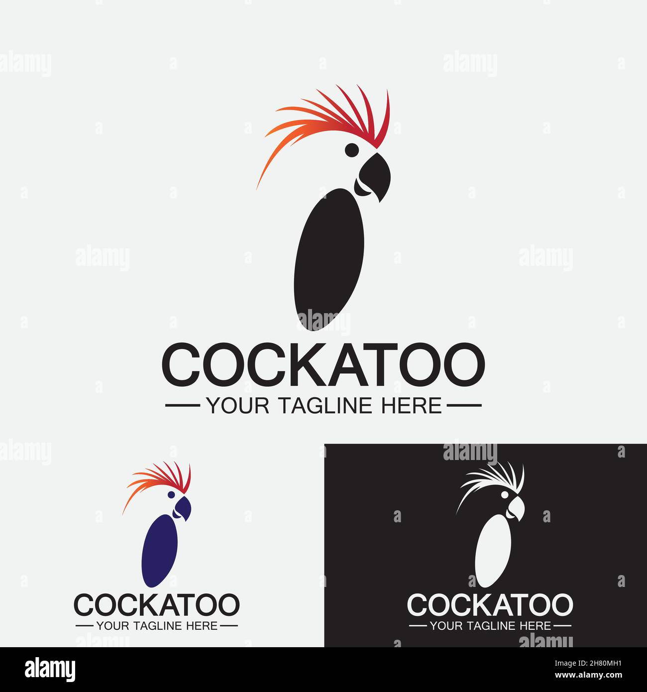 Cockatoo Parrot Bird logo design vector template Stock Vector Image ...