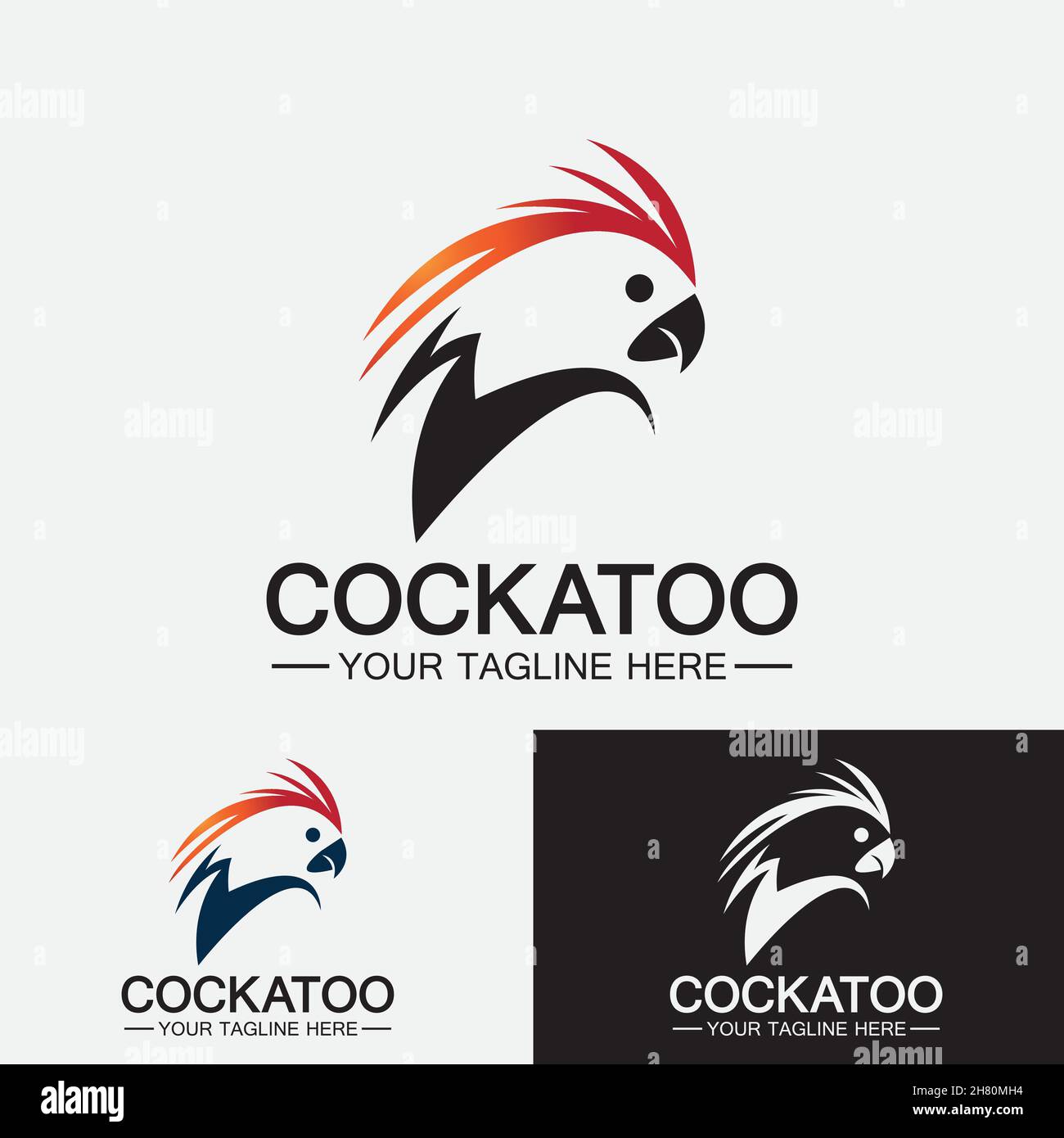 Cockatoo Parrot Bird logo design vector template Stock Vector Image ...