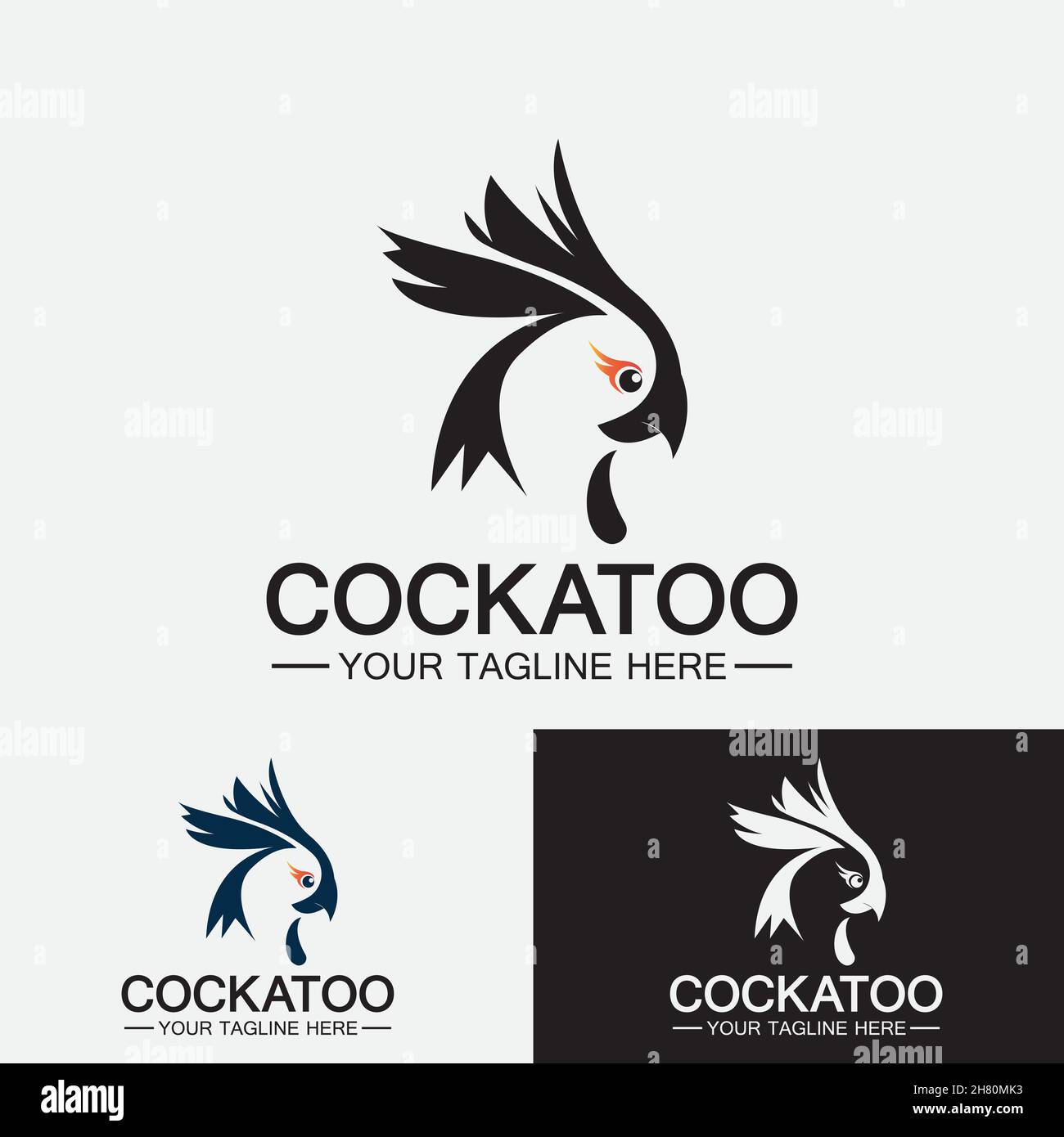Cockatoo Parrot Bird logo design vector template Stock Vector Image ...