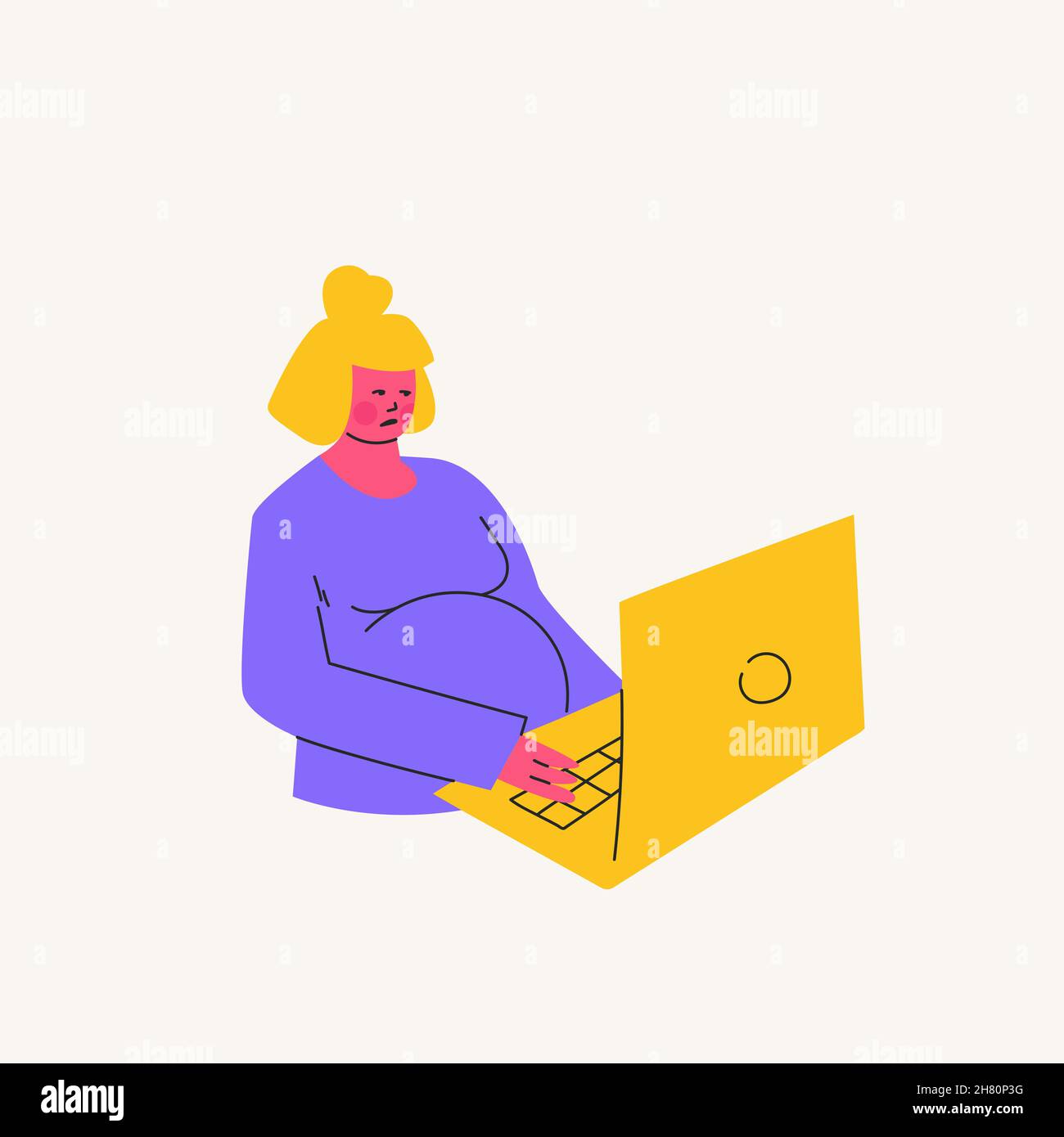 Sad businesswoman workplace Stock Vector Images - Alamy