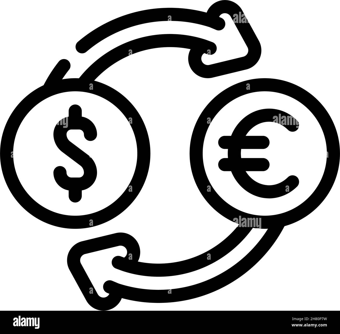 currency exchange line icon vector illustration Stock Vector Image ...