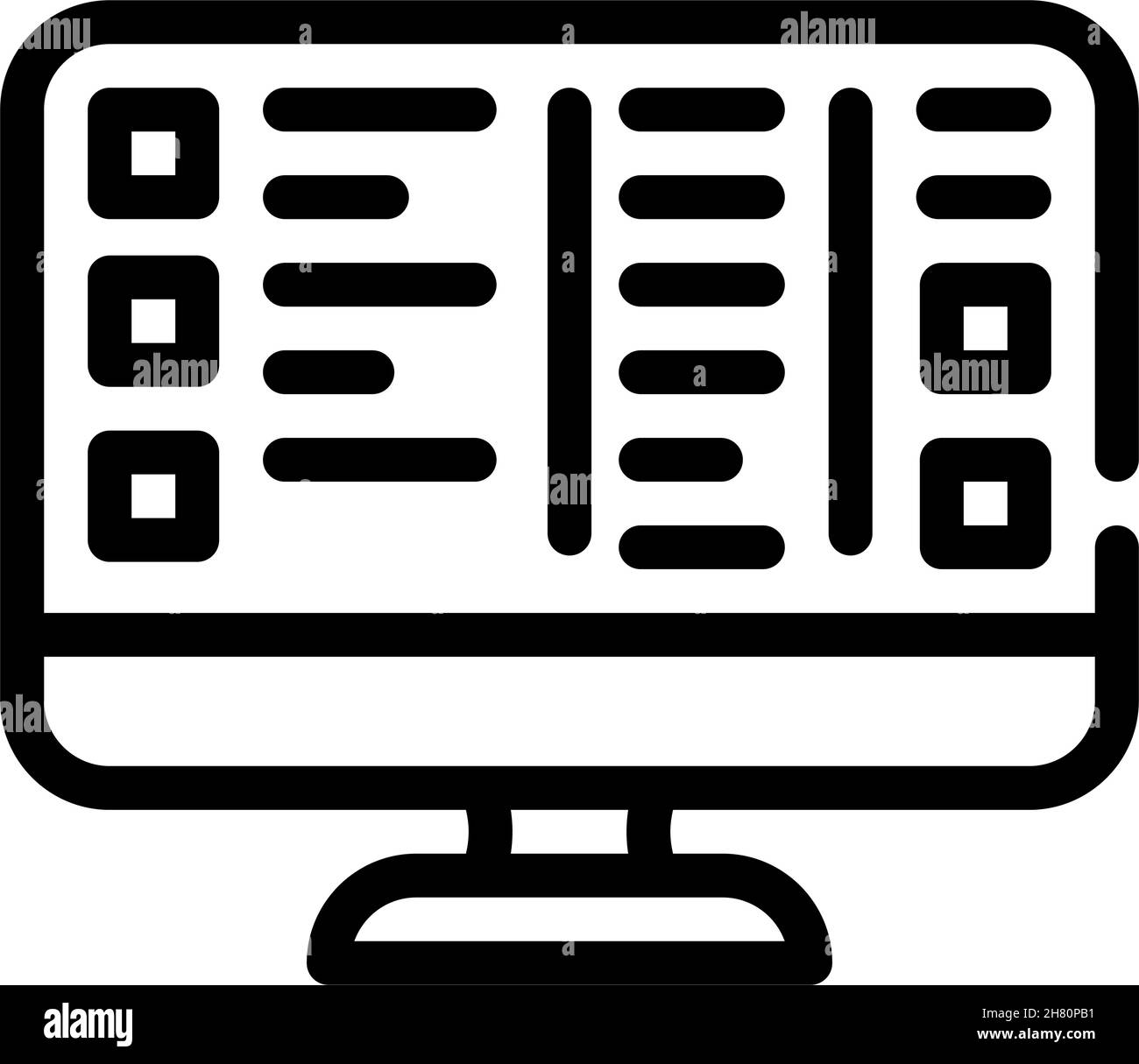 crm crew resource management line icon vector illustration Stock Vector ...