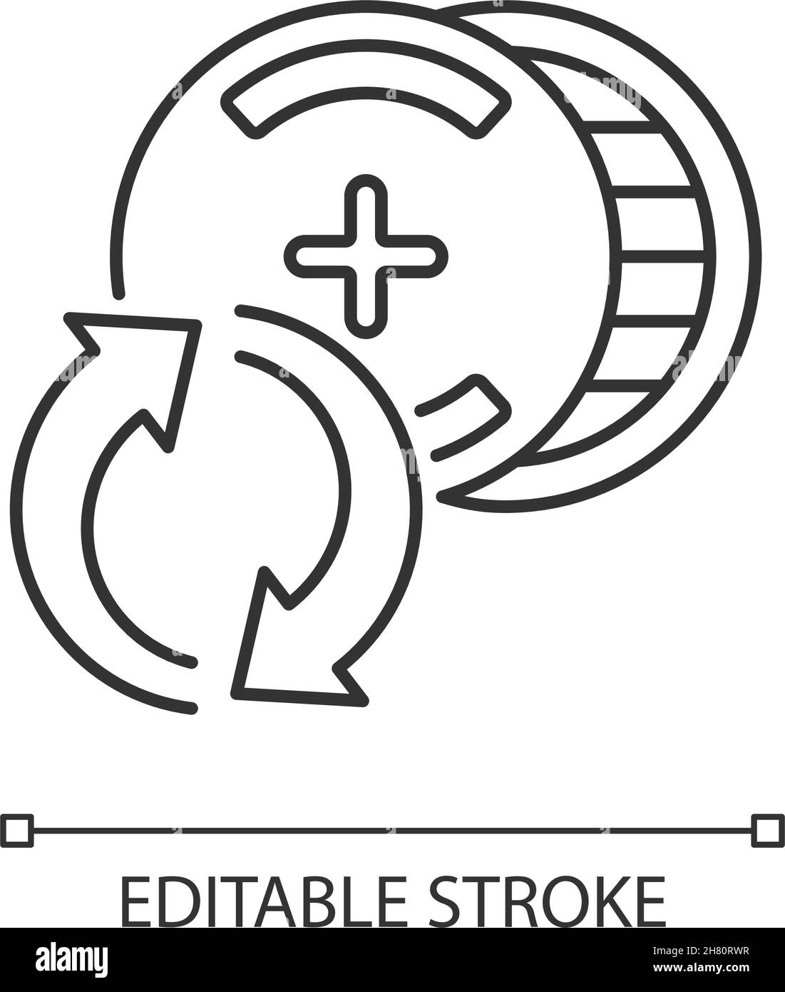 Recyclable silver-oxide batteries linear icon Stock Vector Image & Art ...