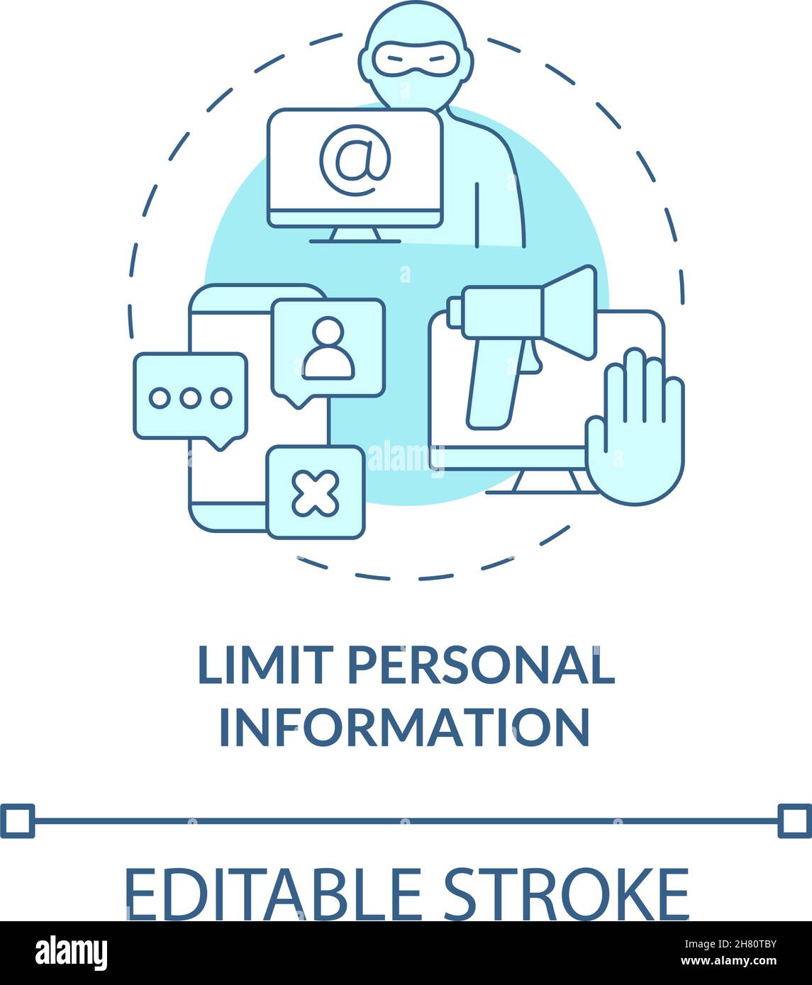 Private data limitation concept icon Stock Vector Image & Art - Alamy