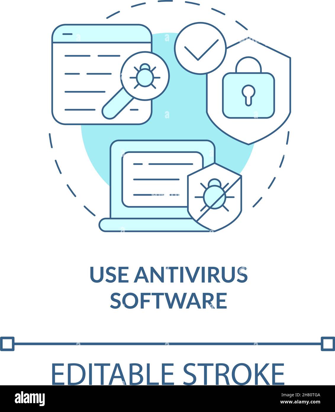 Antivirus software concept icon Stock Vector Image & Art - Alamy