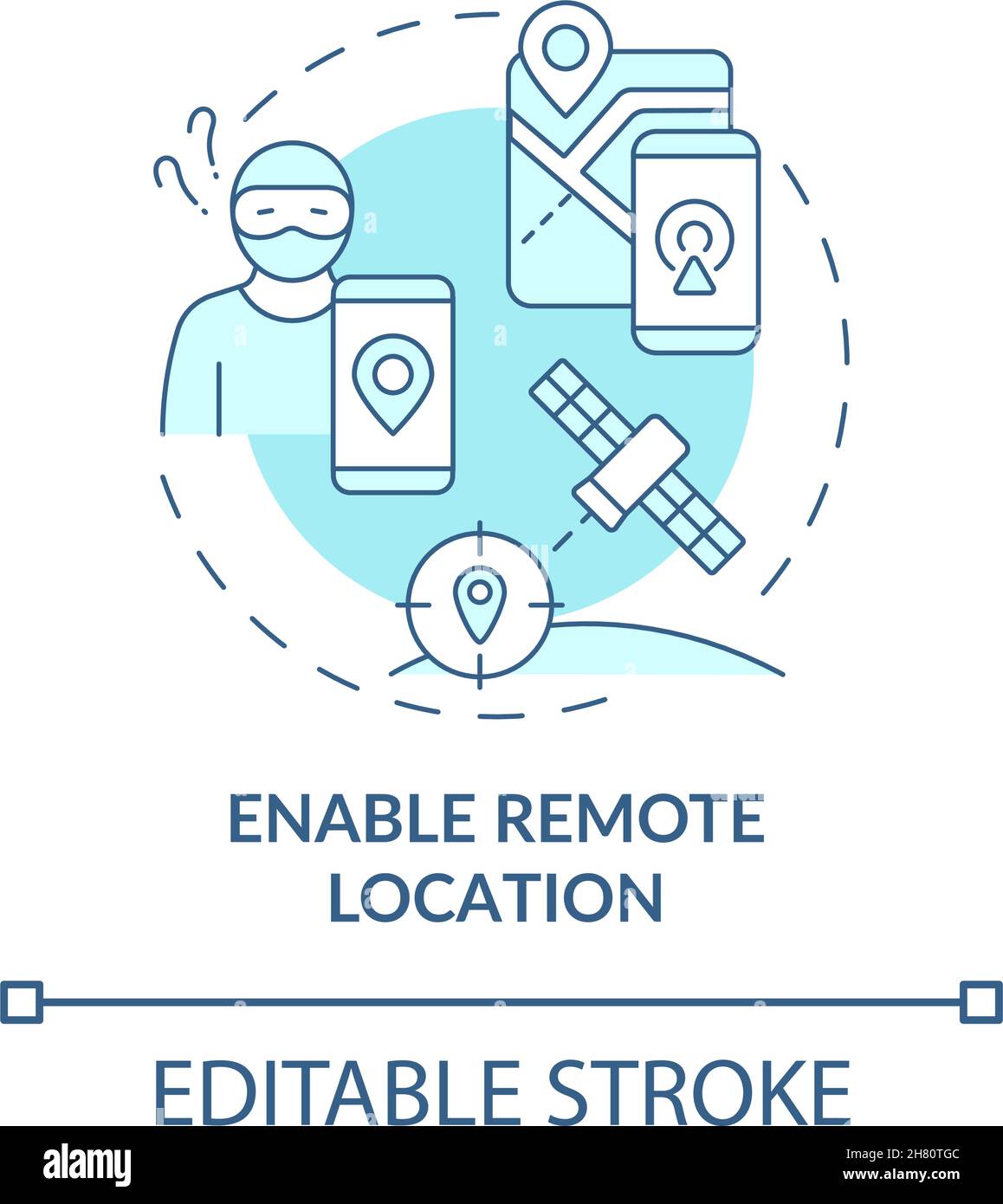 Remote location enabling concept icon Stock Vector Image & Art - Alamy