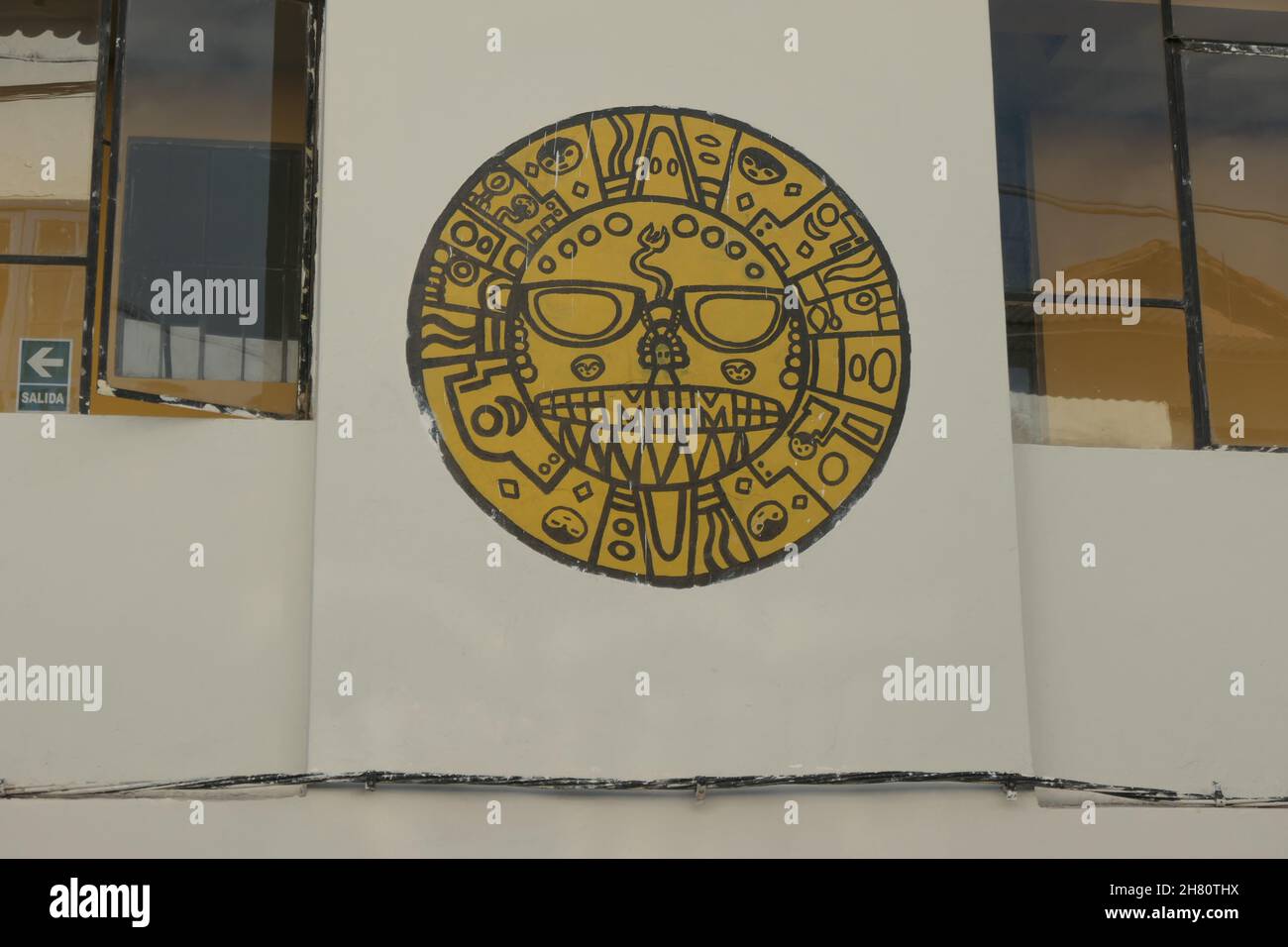 Cuzco Peru centre of town facial artwork Aztec style stylish picture ...