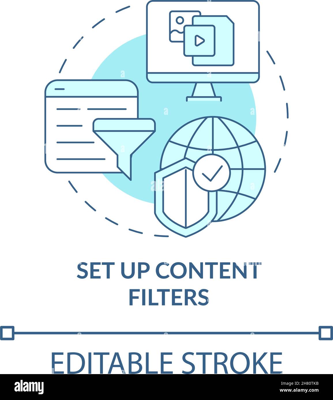 Content filters for online safety concept icon Stock Vector Image & Art ...