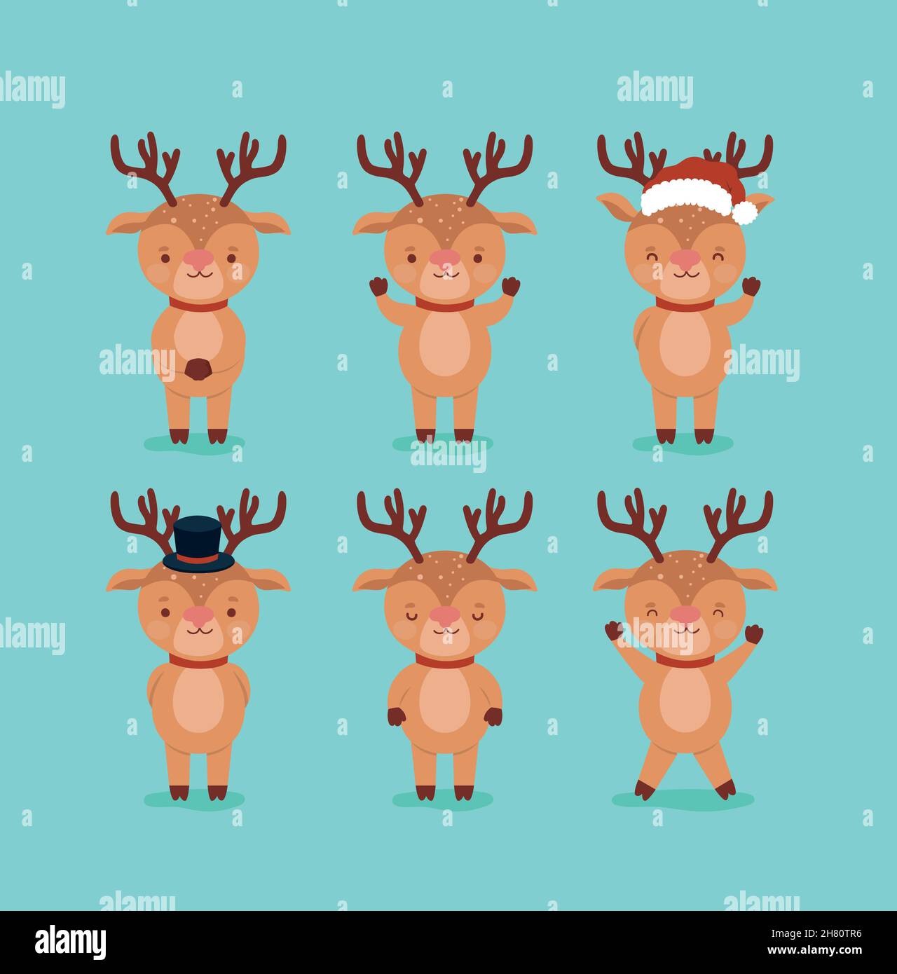 Six wild animals Stock Vector Images - Alamy