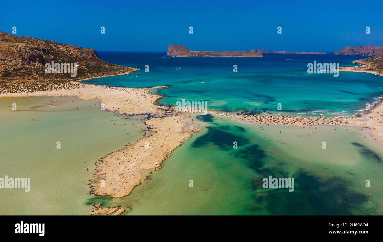 Blue lagoon in Ballos, Crete, Greece Stock Photo - Alamy