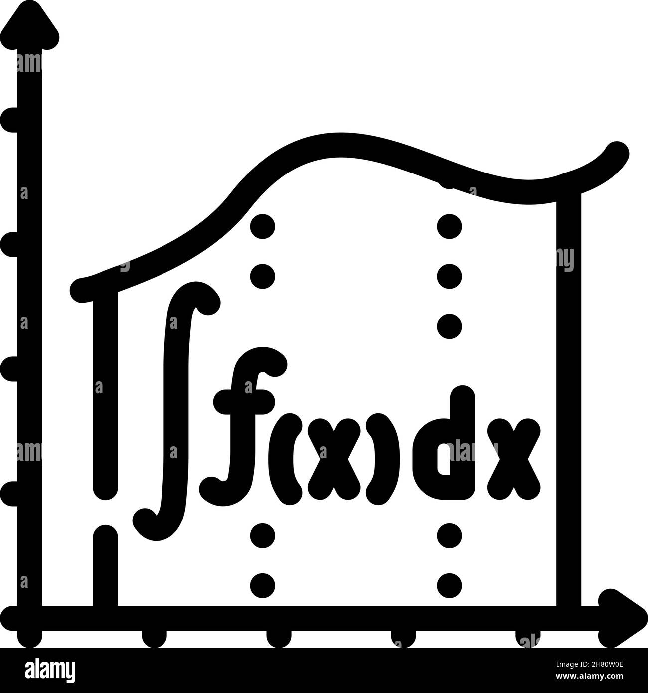 integration math data science line icon vector illustration Stock ...