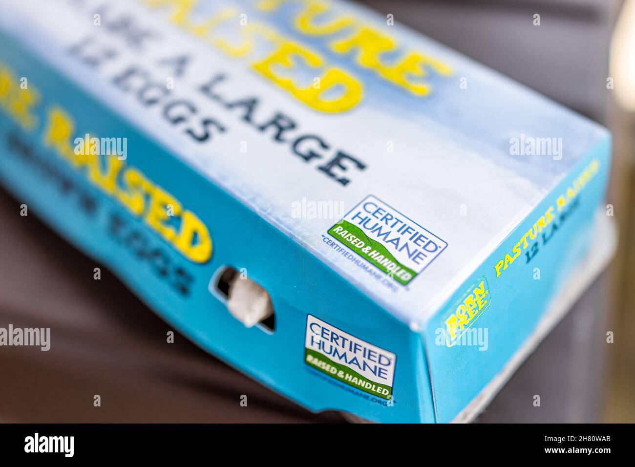 Sugar Mountain, USA - May 31, 2021: Closeup macro of sign for certified ...