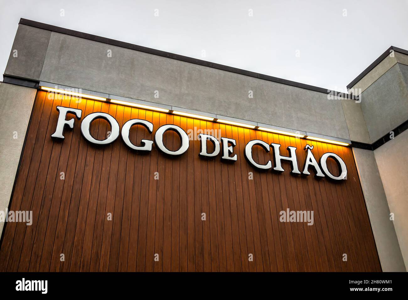 Jacksonville, USA - July 7, 2021: Sign on modern exterior building for ...