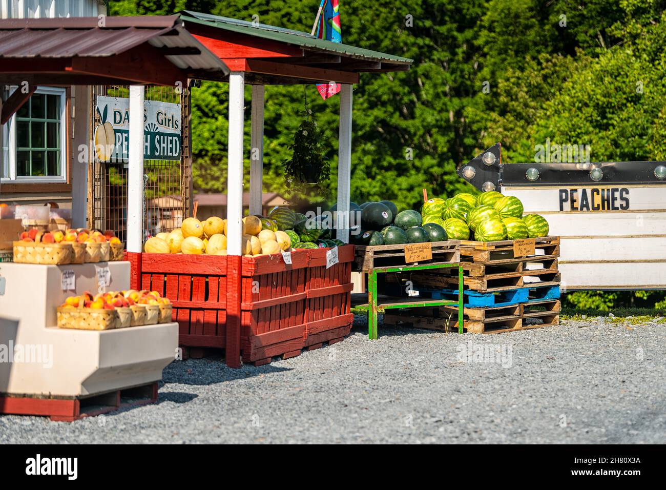 Roan Mountain, USA - June 23, 2021: Tennessee mountain town with fruit ...