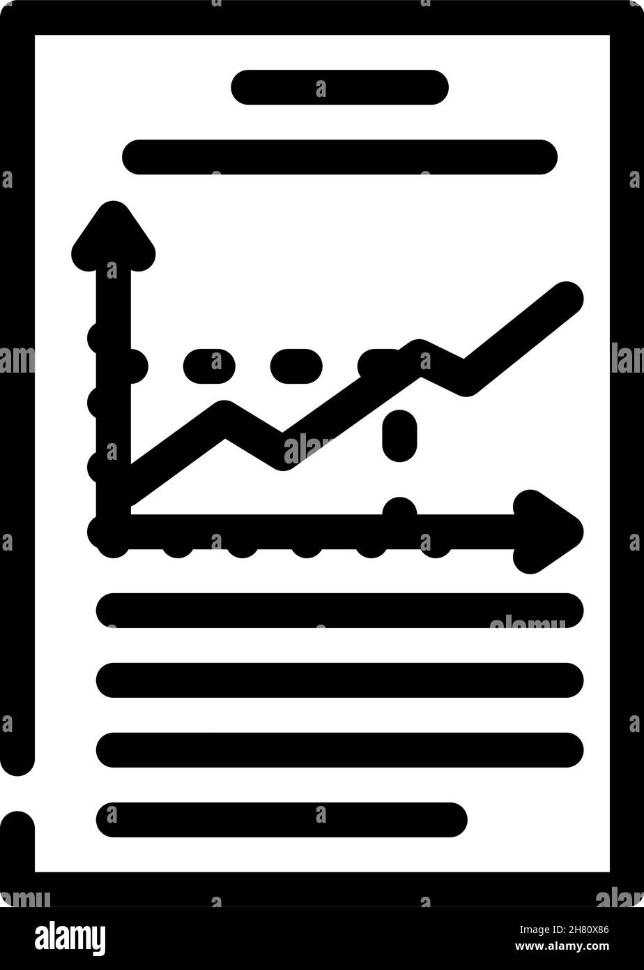 graph data science line icon vector illustration Stock Vector Image ...