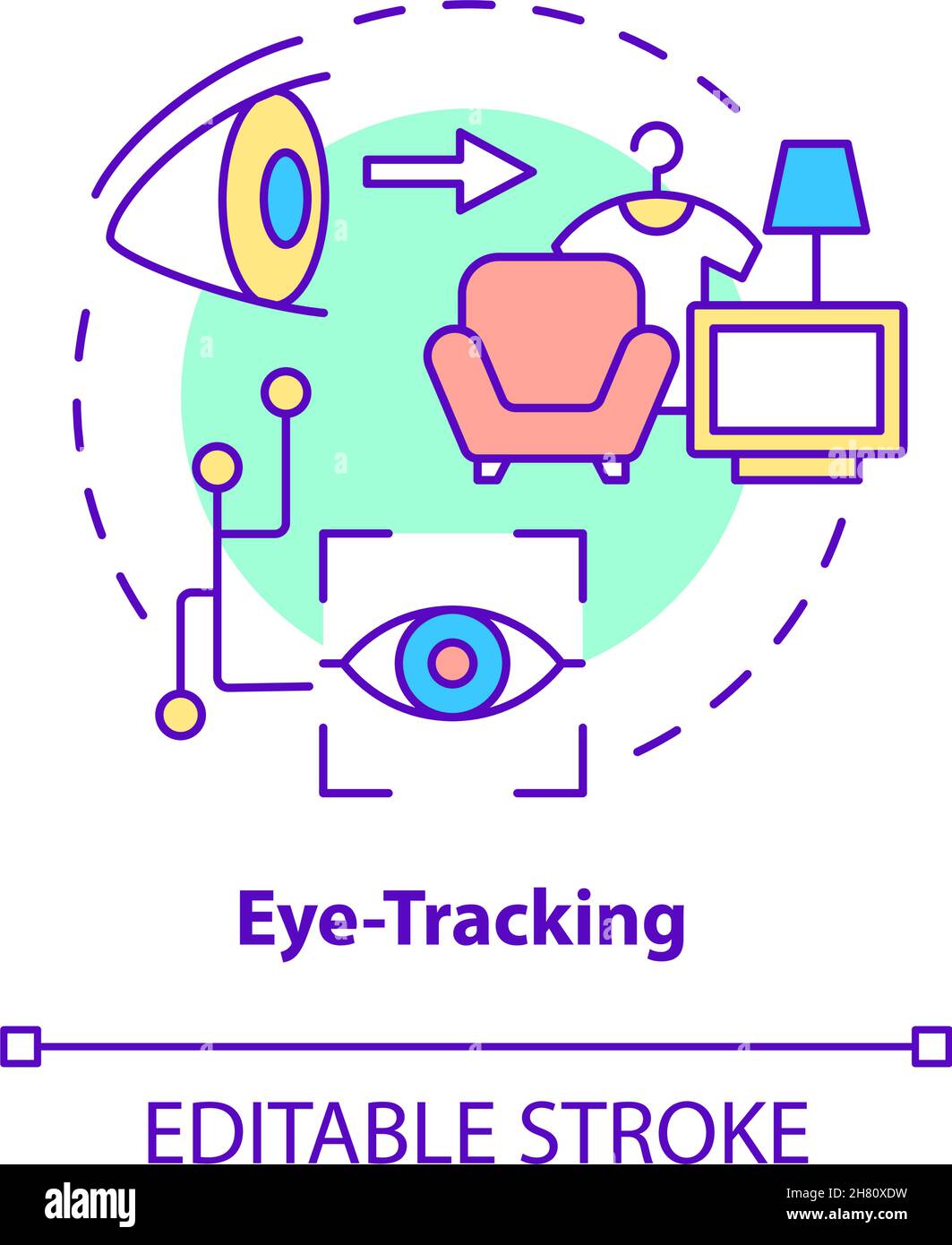 Eye-tracking concept icon Stock Vector Image & Art - Alamy