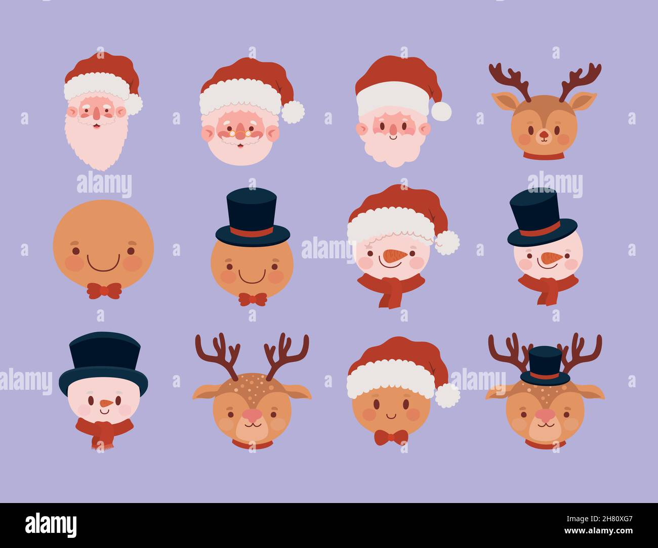 twelve christmas characters Stock Vector Image & Art - Alamy