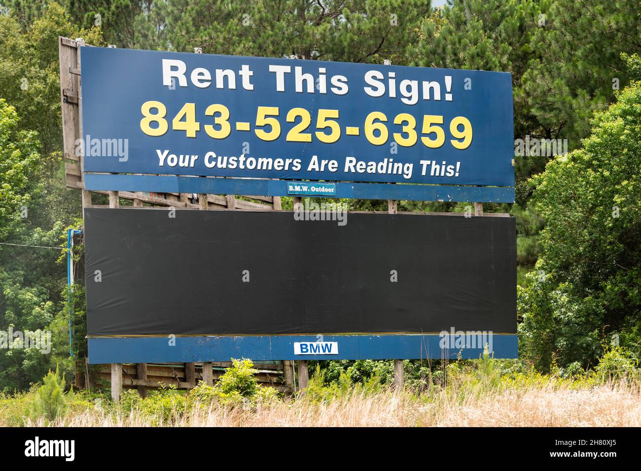 Empty roadside advertising billboard on hi-res stock photography and ...