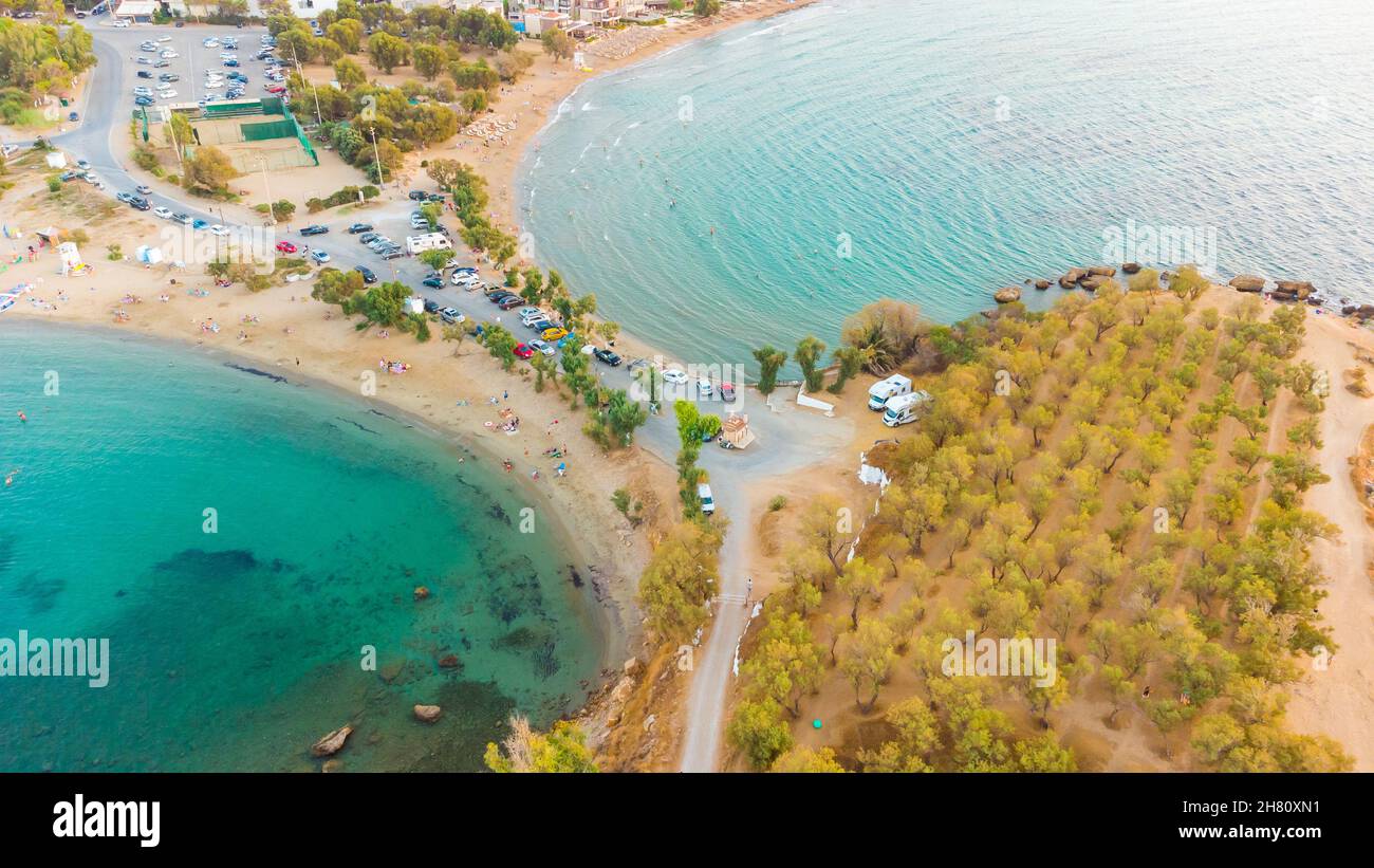 Amazing aerial view of island on Crete, Greece Stock Photo - Alamy