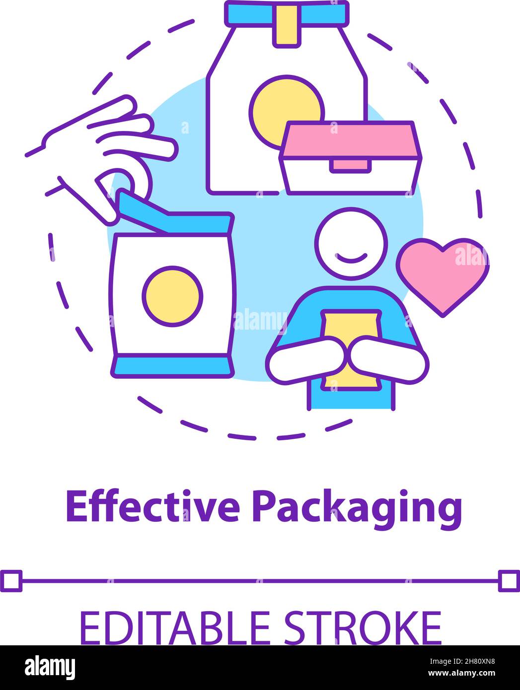 Effective packaging concept icon Stock Vector Image & Art - Alamy