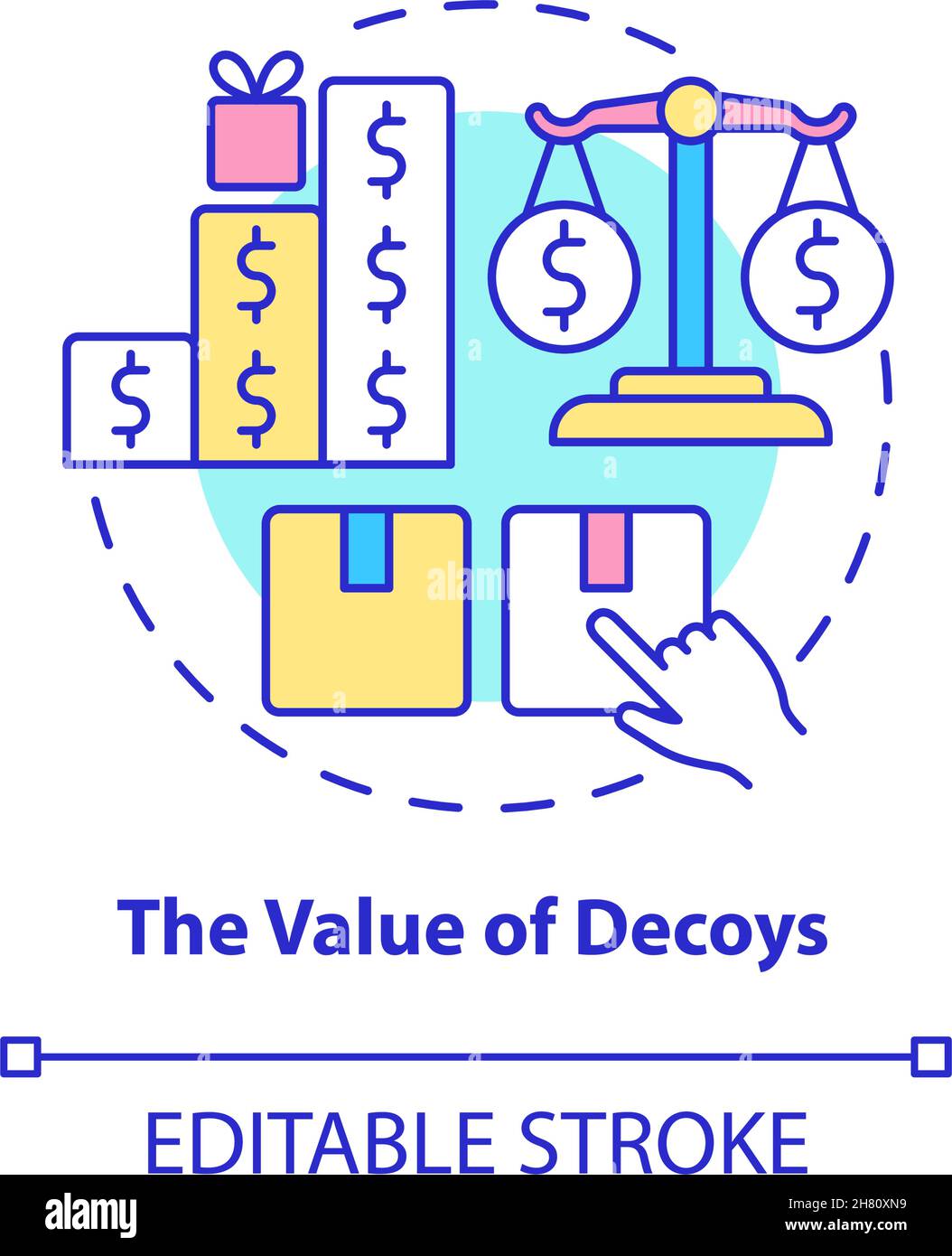 The value of decoys concept icon Stock Vector Image & Art - Alamy