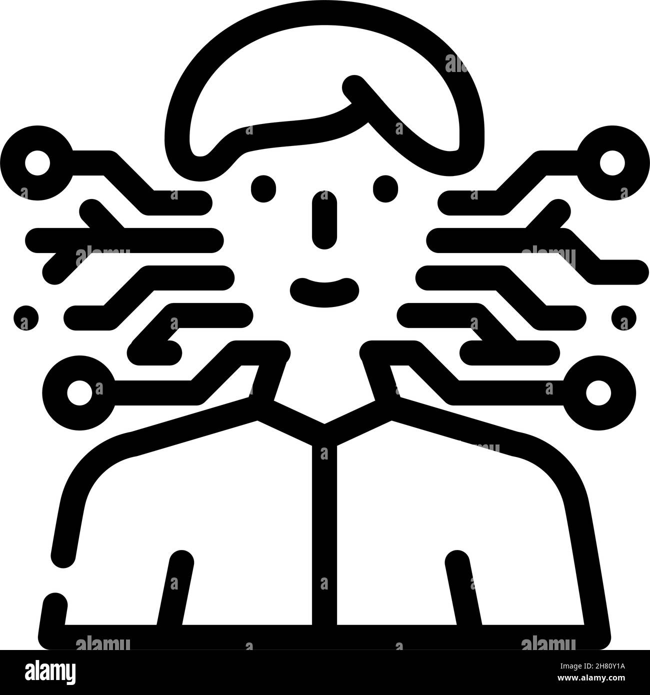 artificial intelligence line icon vector illustration Stock Vector ... artificial intelligence line icon vector illustration Stock Vector ...